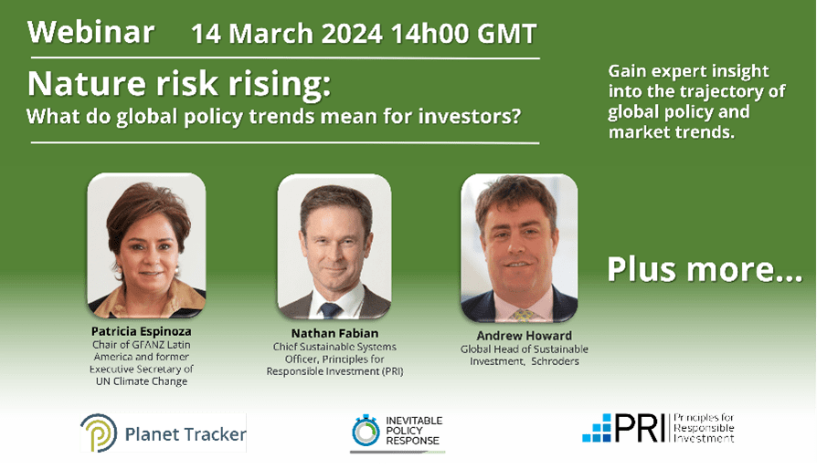Nature risk rising: Watch the webinar recording and hear from global ...