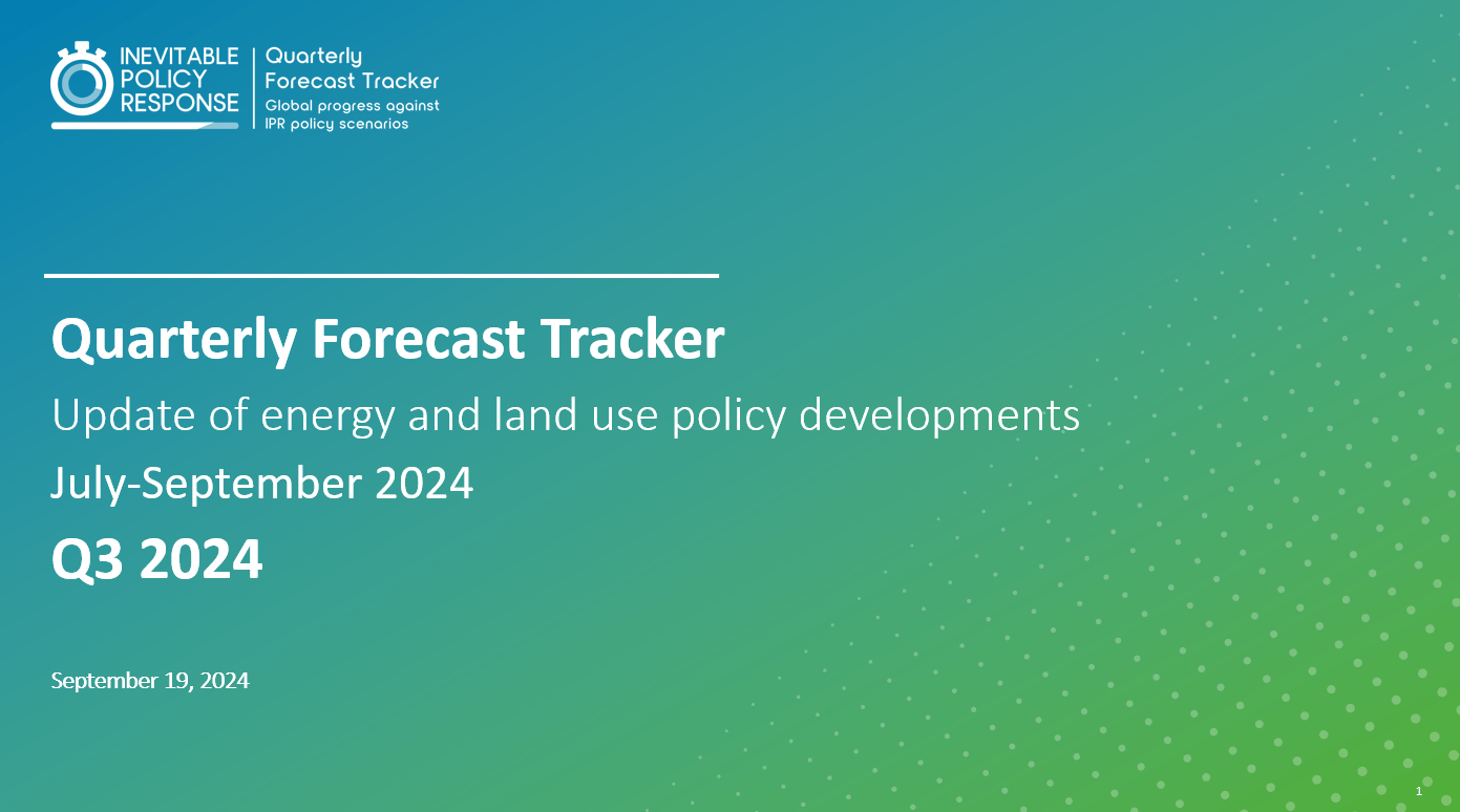 Quarterly Forecast Tracker — IPR
